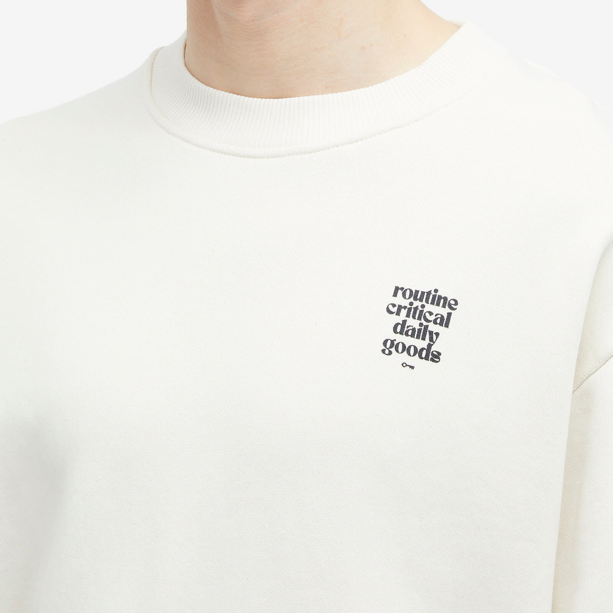 Percival Men's Daily Goods Dog Walk Sweatshirt in Ecru Percival