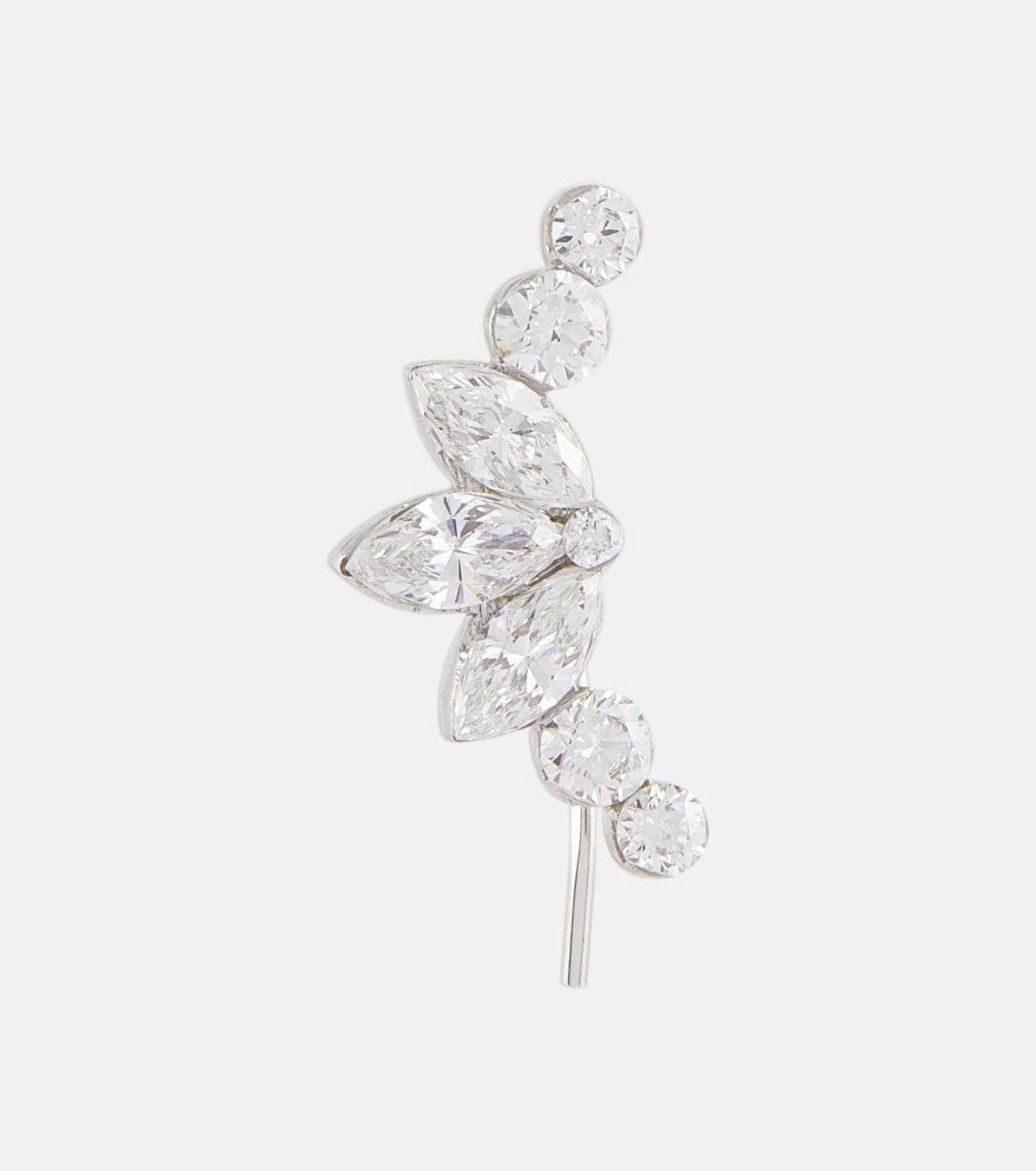Maria Tash Invisible Diamond Lotus 18kt white gold ear crawler with ...