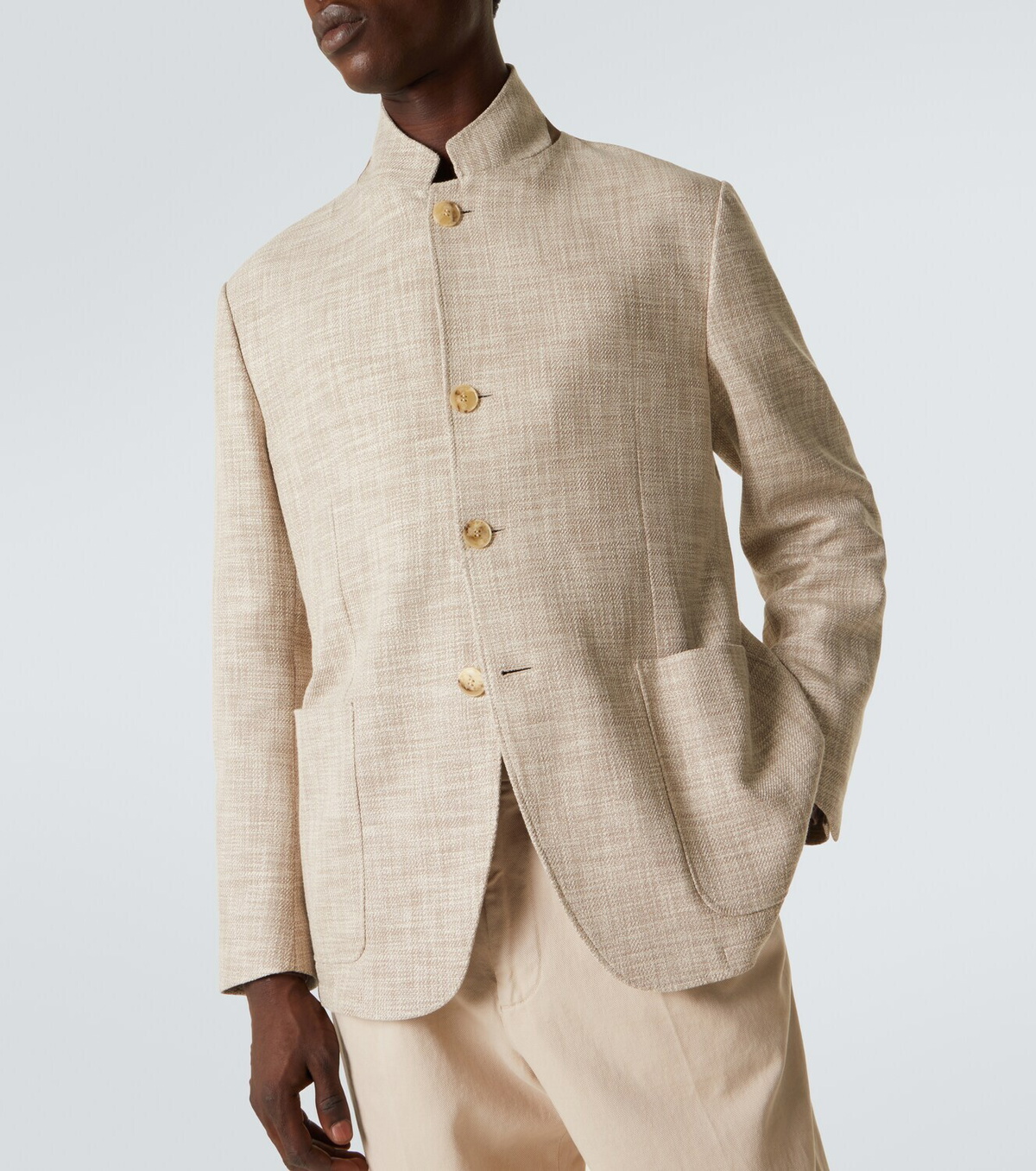 Canali Cotton, wool, and silk blazer Canali