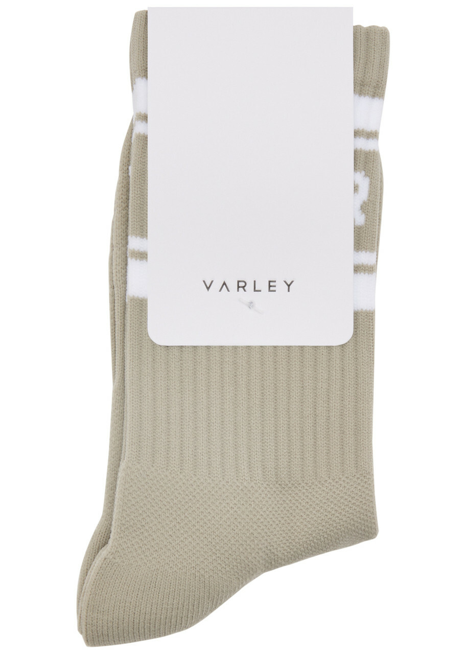 Varley Astley Logo-intarsia Jersey Socks Grey Varley