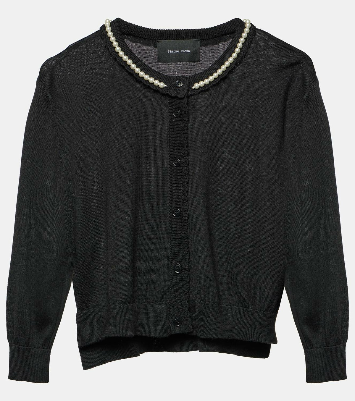 Simone Rocha Beaded wool and silk cardigan Simone Rocha