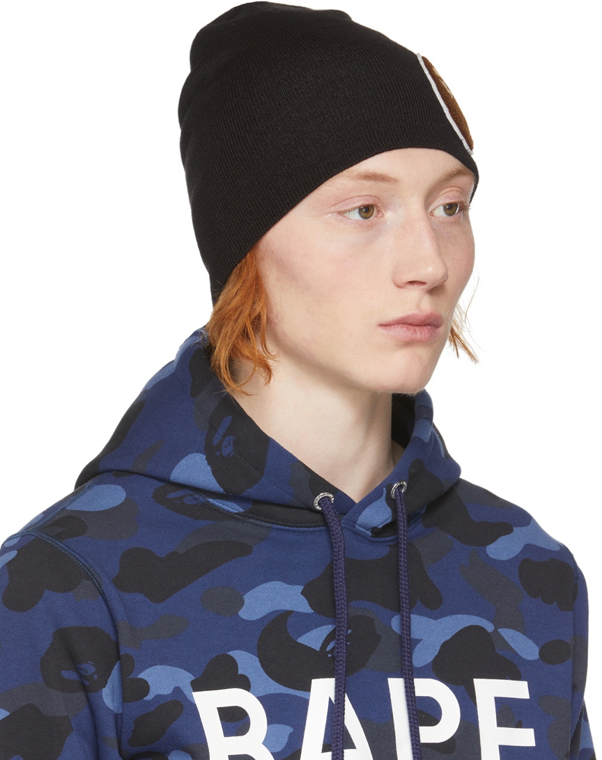 BAPE Black Big Ape Head Beanie A Bathing Ape