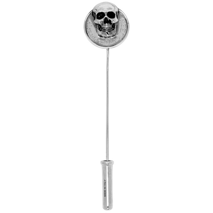 Alexander McQueen Silver Skull Pin Alexander McQueen