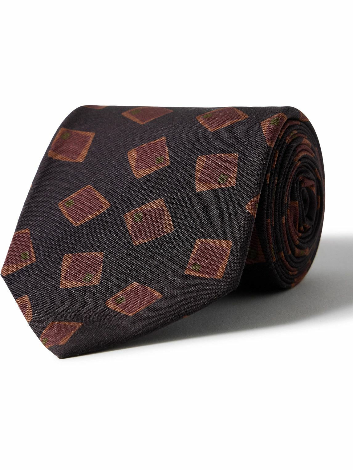 Drake's - 8cm Printed Silk Tie Drake's