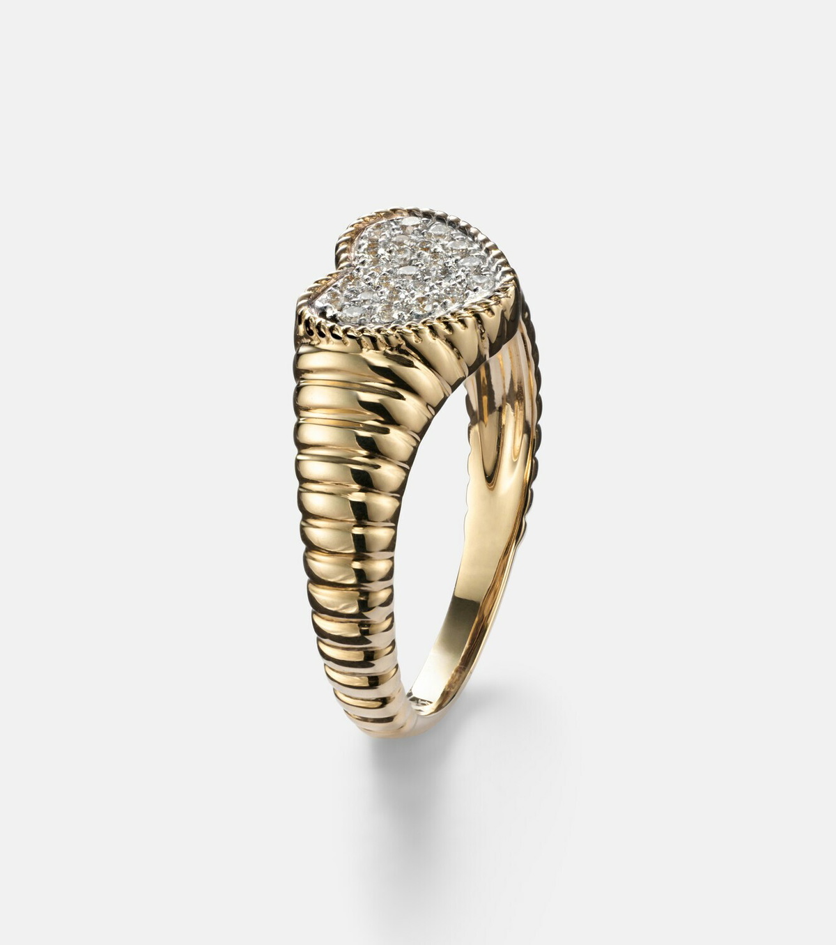 Yvonne Léon Baby 9kt gold pinky ring with diamonds Yvonne Leon