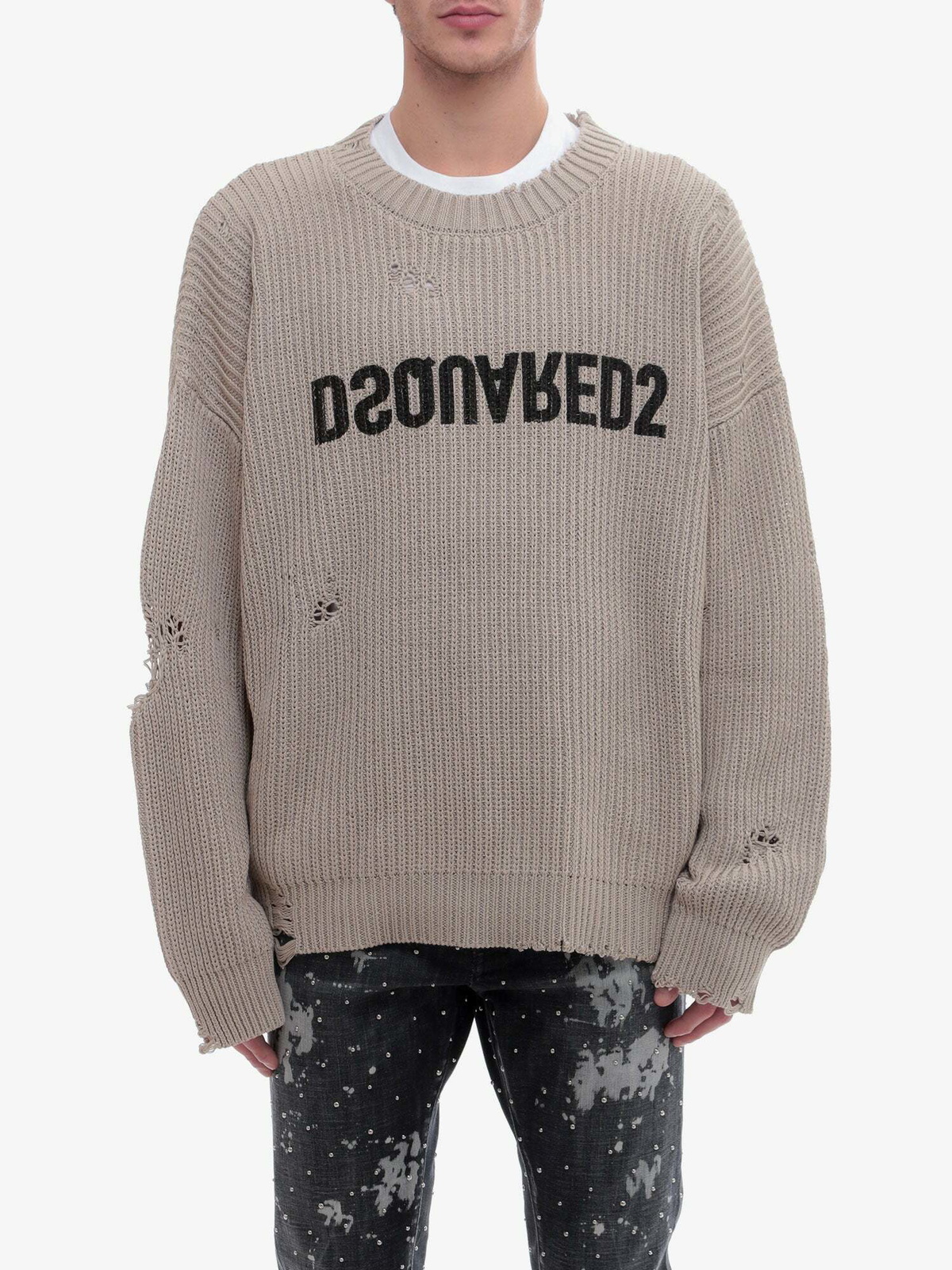 Dsquared2 Sweater Beige Mens Dsquared2