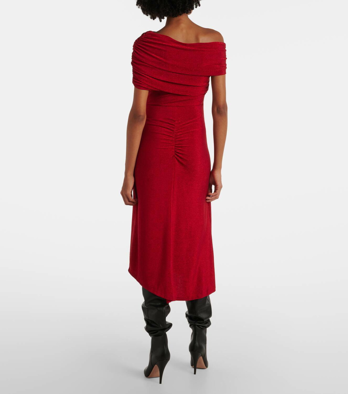 Diane von Furstenberg Agustin lamé midi dress Diane von Furstenberg