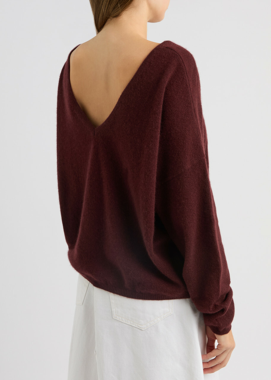 Crush Cashmere Nala Cashmere Jumper Burgundy CRUSH CASHMERE