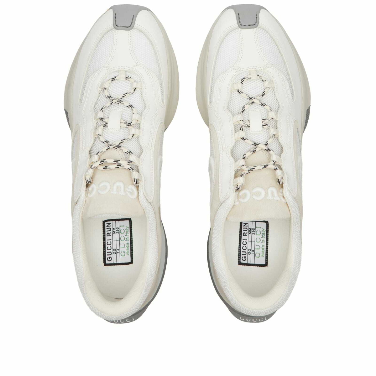 Gucci Men's Run Premium Sneakers in White Gucci