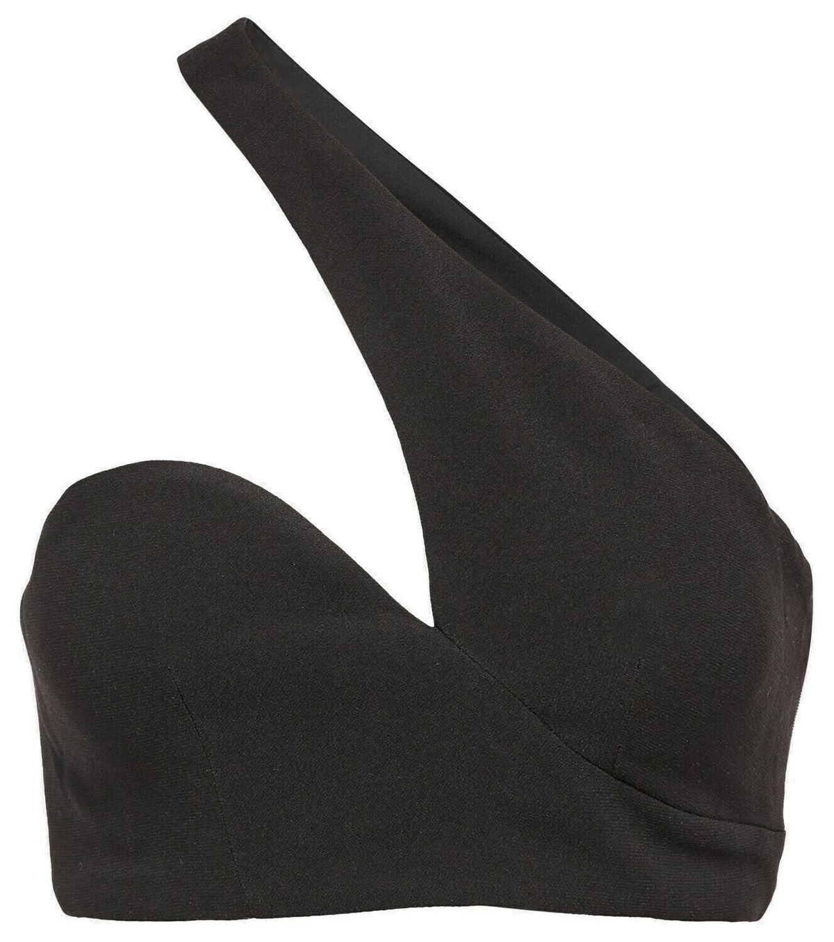 Mônot Cutout crêpe crop top Monot