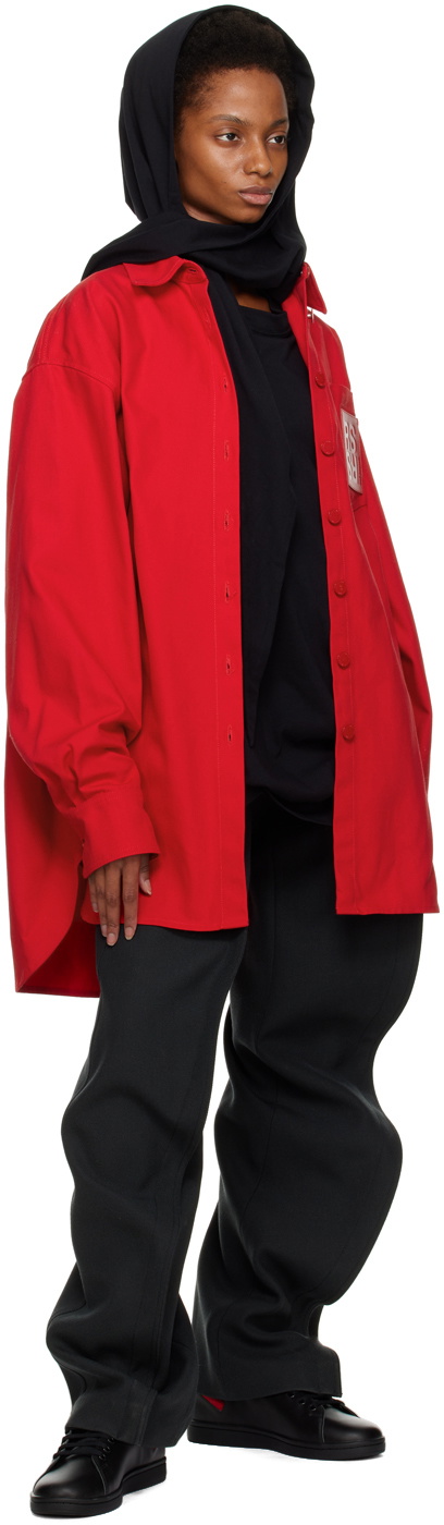 Raf Simons Red Oversized Shirt Raf Simons