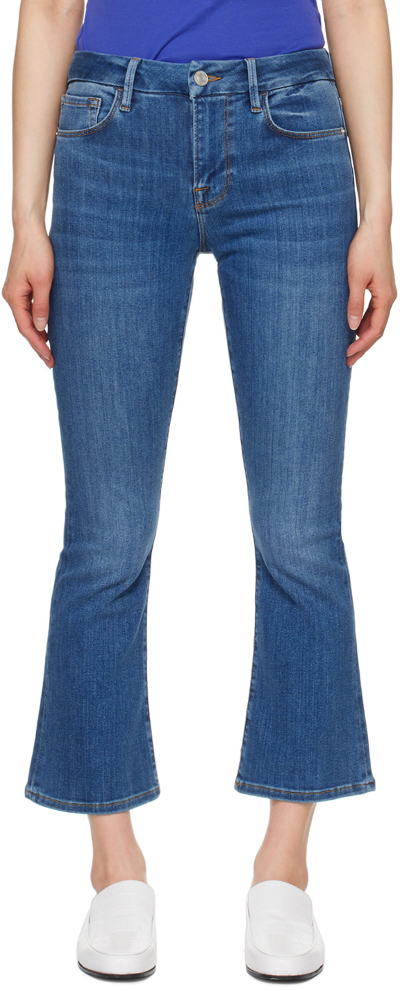FRAME Blue 'Le Crop Mini Boot' Jeans Frame Denim