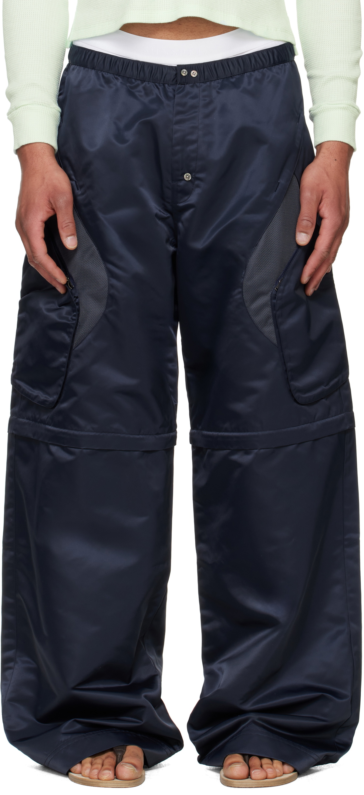 Raimundo Langlois Navy Convertible Board Cargo Pants Raimundo Langlois
