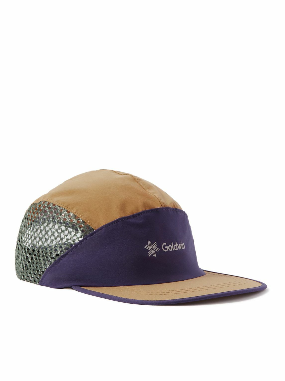 Goldwin - Utility Logo-Print Colour-Block Mesh and Shell Baseball Cap ...