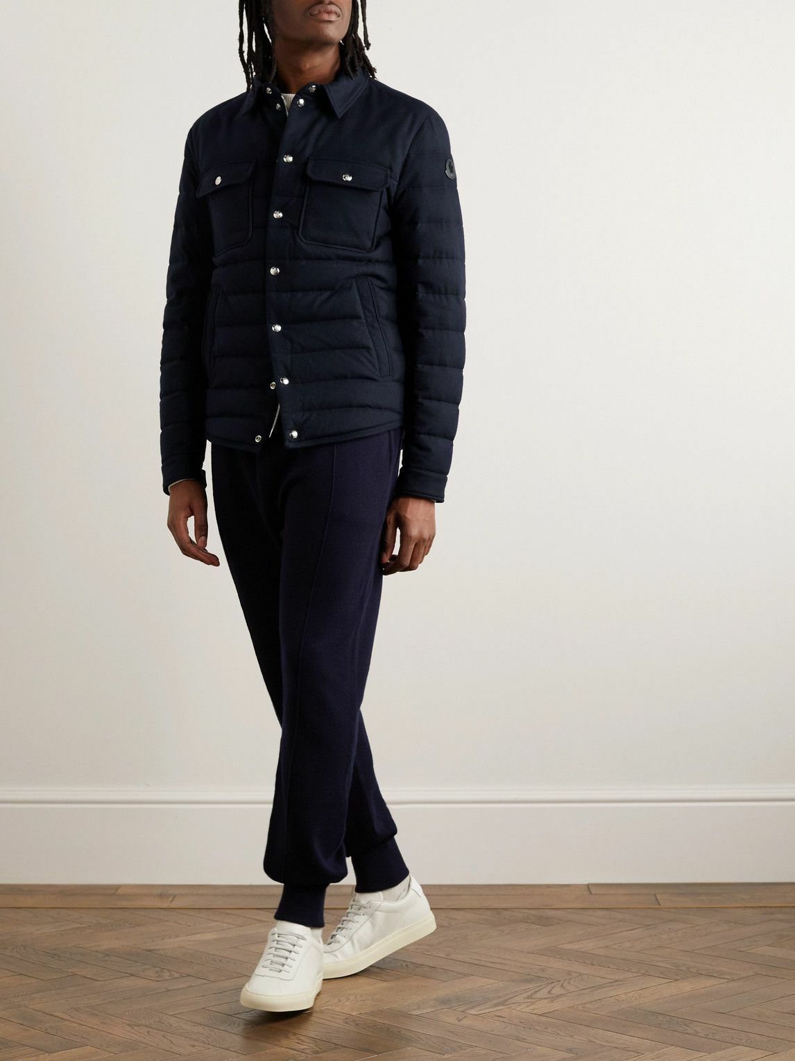 Moncler - Mirmandix Slim-Fit Quilted Felt Down Jacket - Blue Moncler