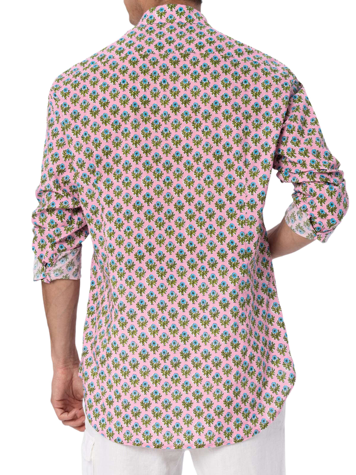MC2 Saint Barth Man Muslin Cotton Shirt Sikelia With Radical Flower ...