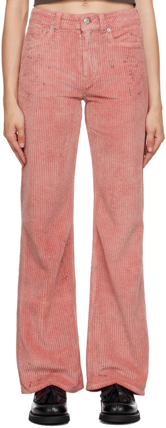 Our Legacy Pink Boot Cut Trousers Our Legacy