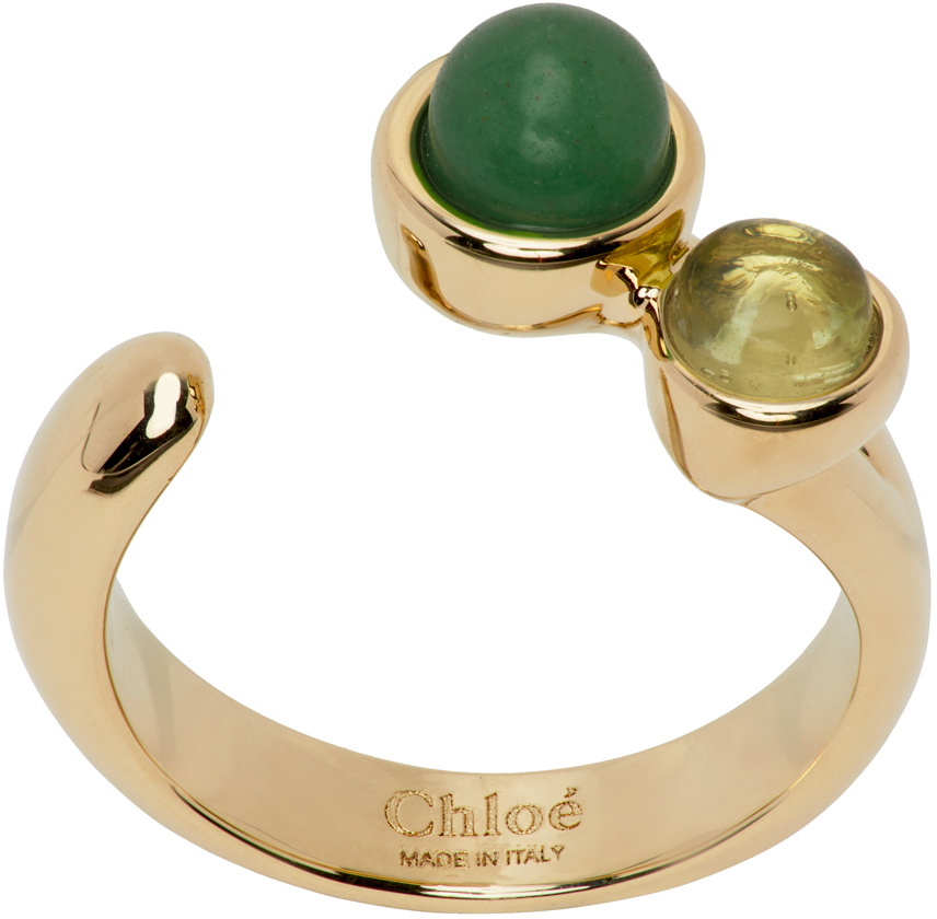 Chloé Gold & Green Zodiac Ring Chloe