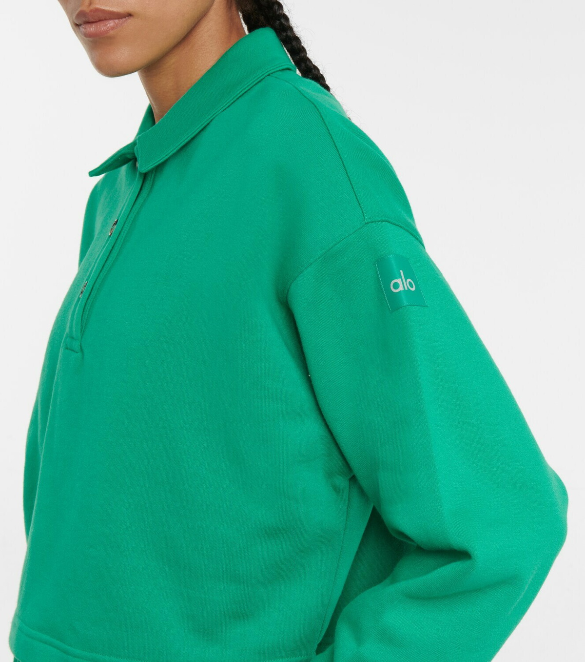 Alo Yoga Polo Henley fleece sweater Alo Yoga