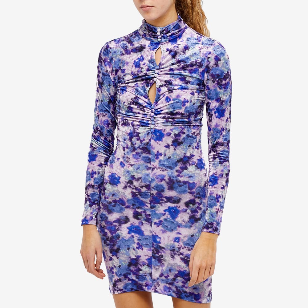 Isabel Marant Women's Gram Printed Velvet Mini Dress in Purple Isabel ...