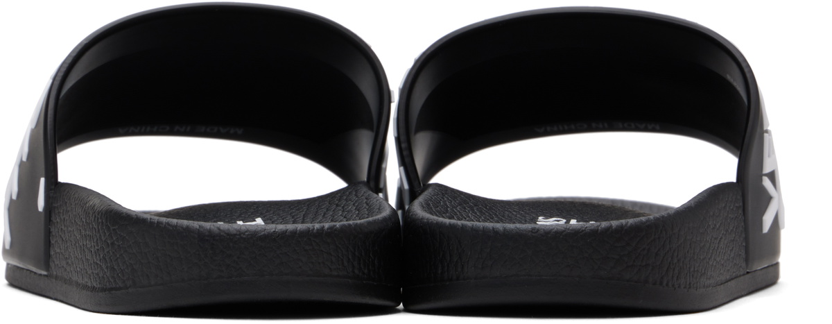 Versace Jeans Couture Black Logo Pool Slides Versace