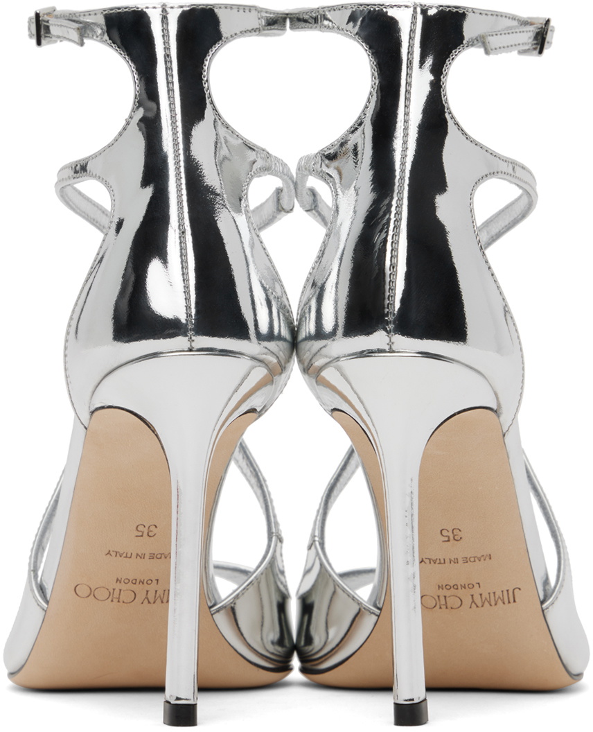 Jimmy Choo Silver Azia 95 Heeled Sandals Jimmy Choo