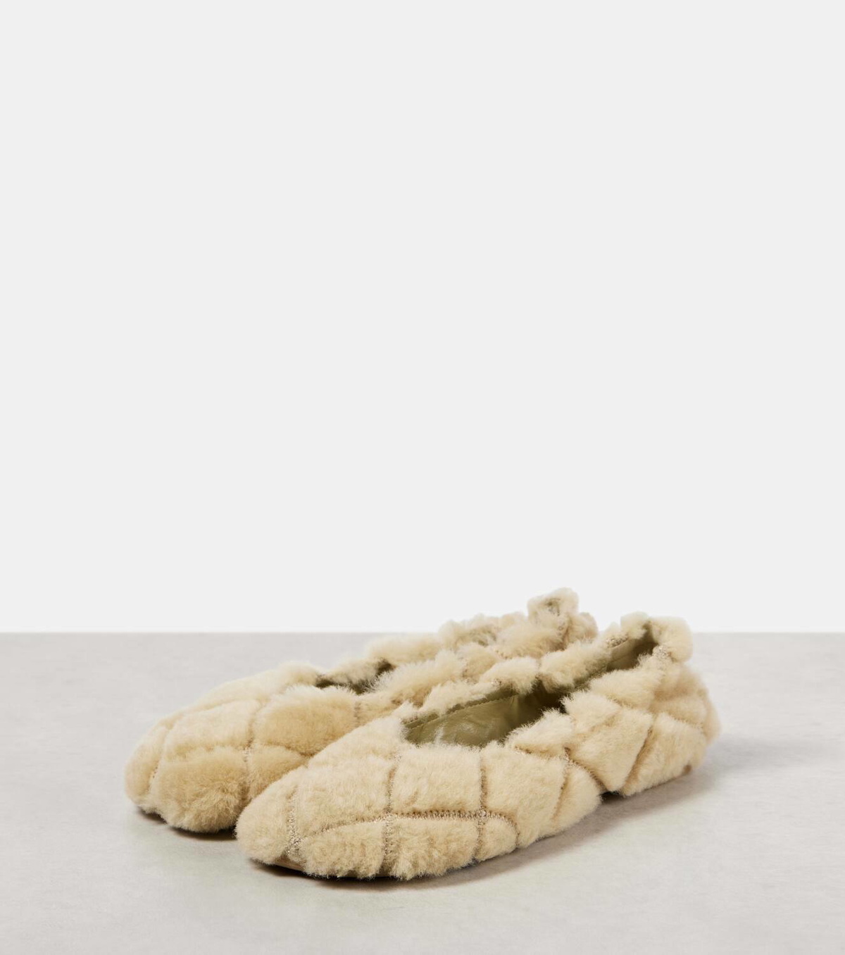 Burberry Baby quilted shearling ballet flats Burberry