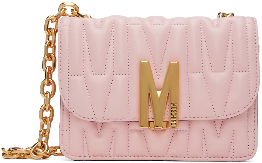 Moschino Pink Quilted M Shoulder Bag Moschino