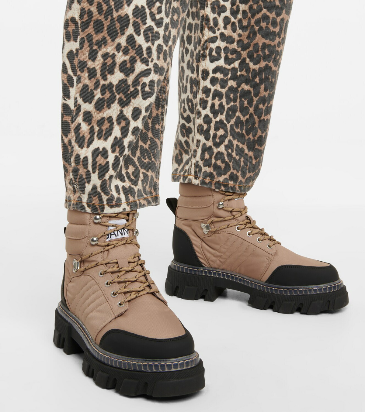 Ganni - Lace-up ankle boots GANNI