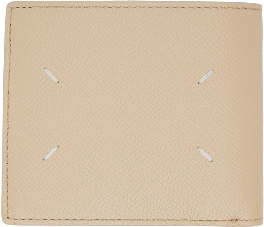 Maison Margiela Beige Leather Bifold Wallet Maison Margiela