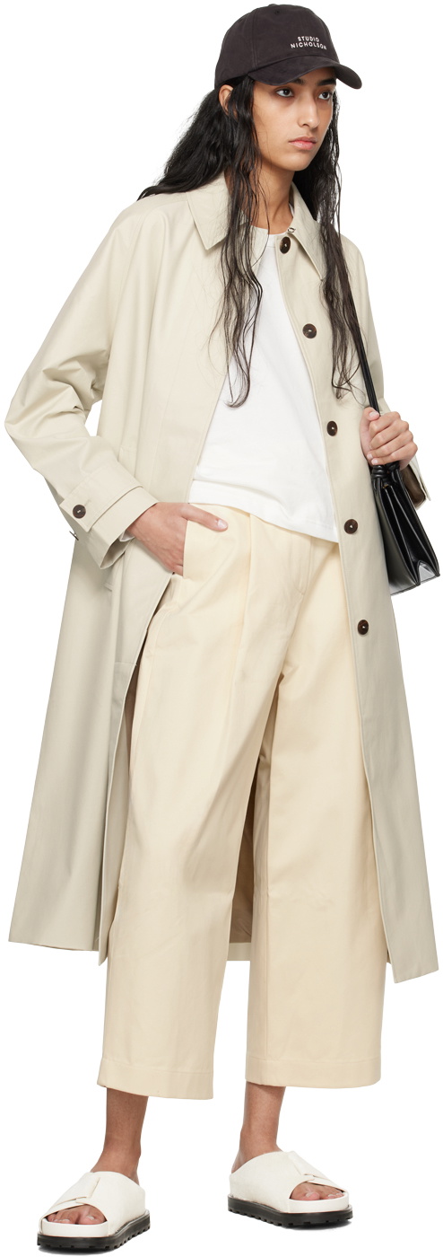 Studio Nicholson Beige Holin Trench Coat Studio Nicholson