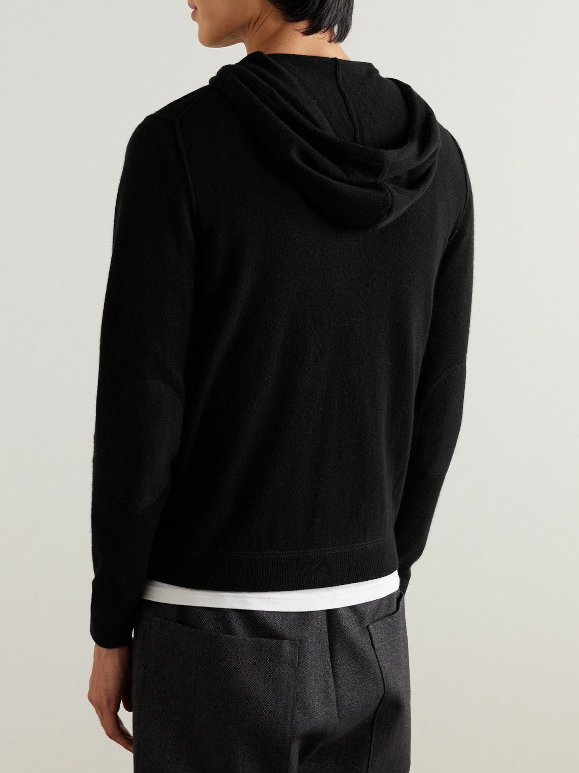 Allude - Virgin Wool and Cashmere-Blend Zip-Up Hoodie - Black Allude