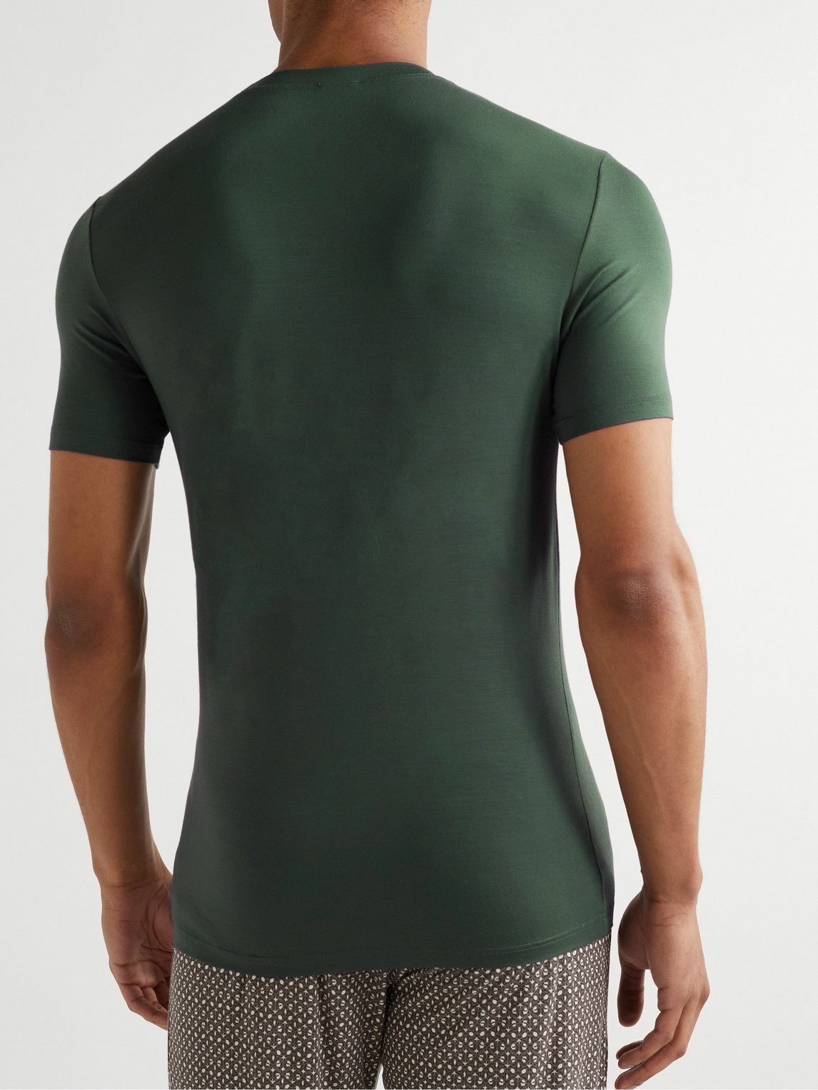 Zimmerli - Pureness Stretch-Micro Modal T-Shirt - Green Zimmerli