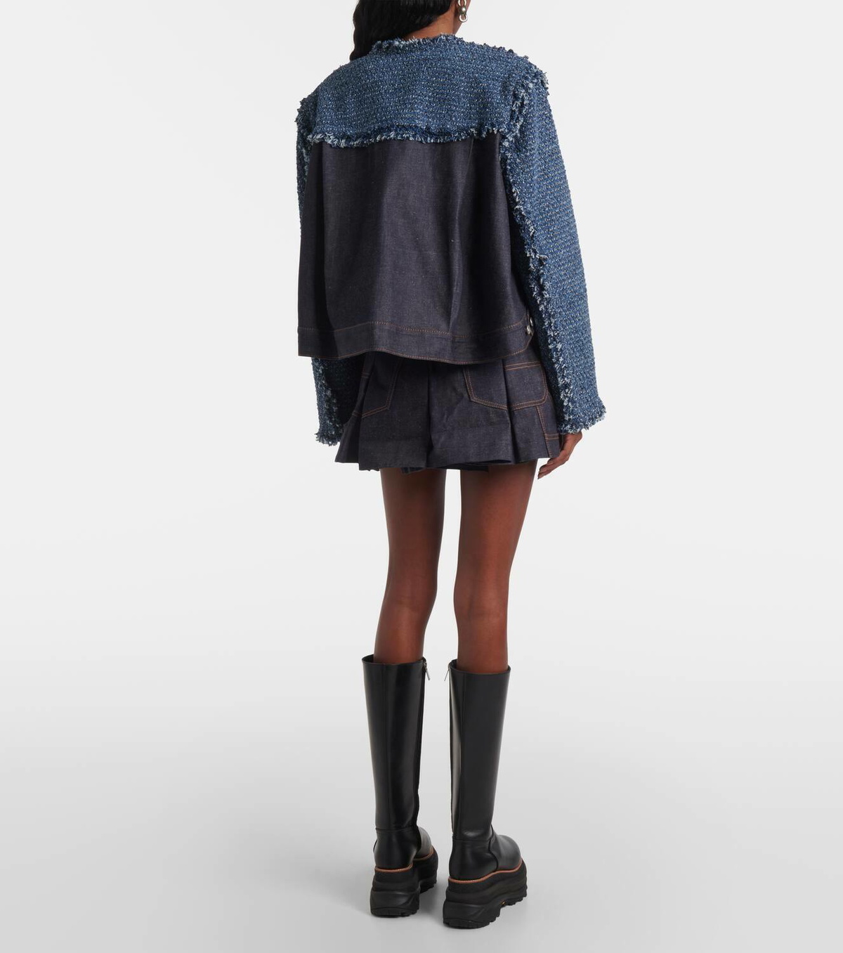 Sacai Denim tweed jacket Sacai