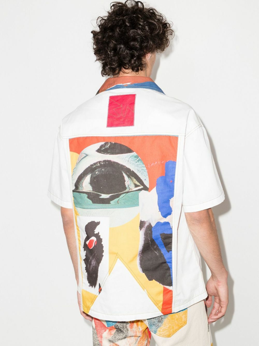 Bethany Williams White Graphic Flag Shirt Bethany Williams