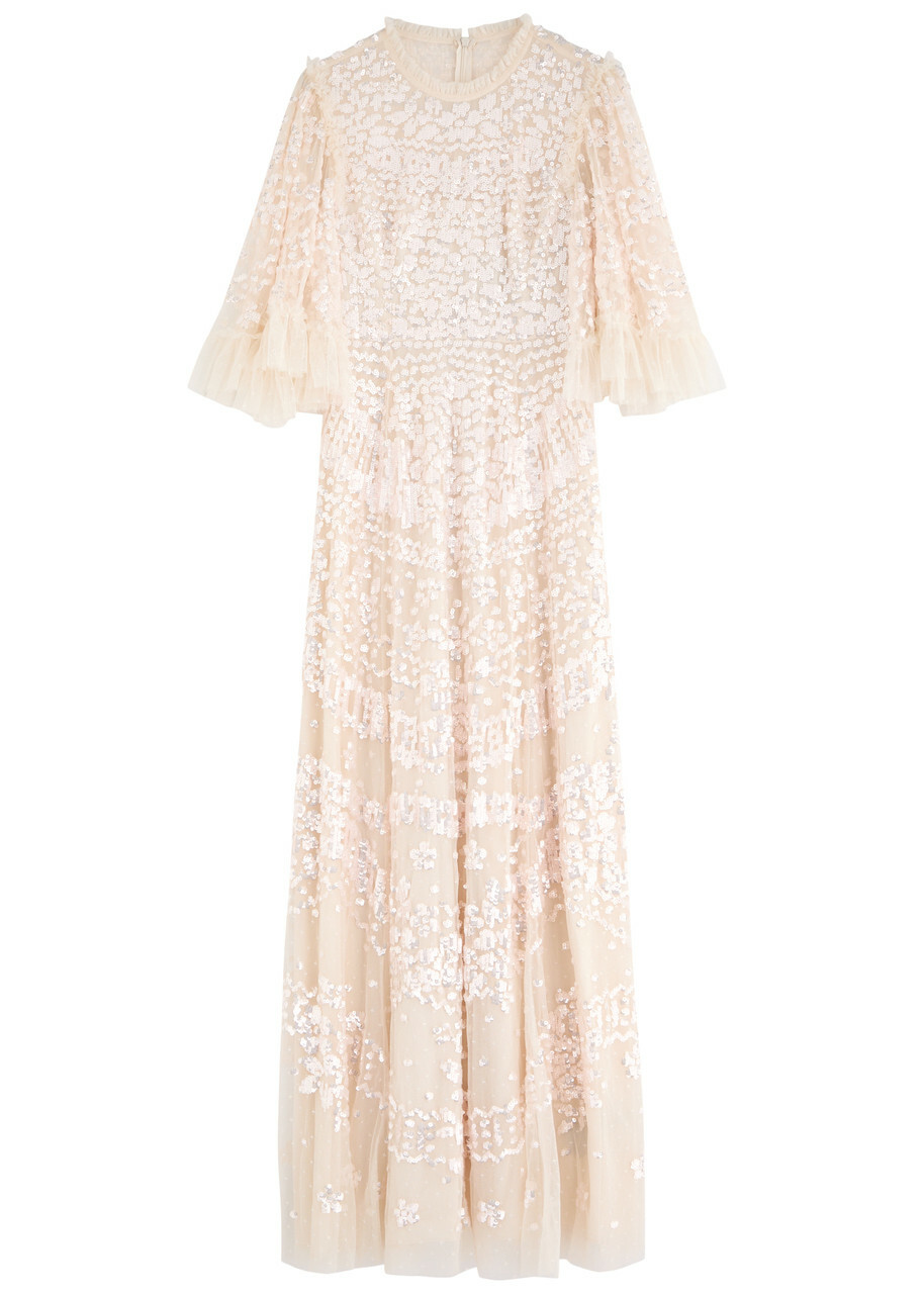 Needle & Thread Anais Sequin-embellished Tulle Gown Cream Needle & Thread