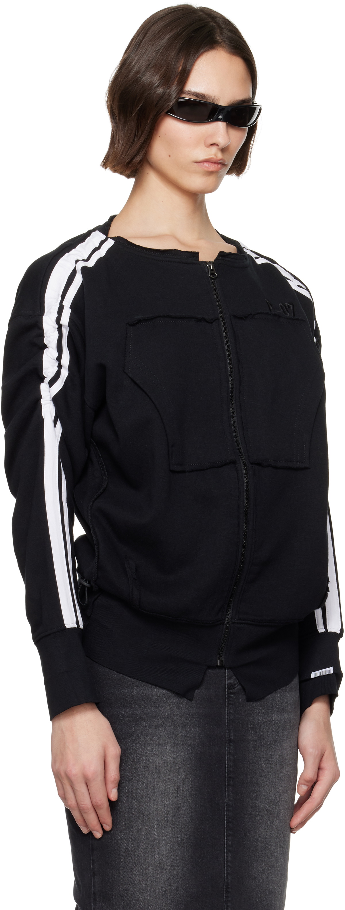 Prototypes Black Tiny Toggle Zip Up Sweatshirt PROTOTYPES