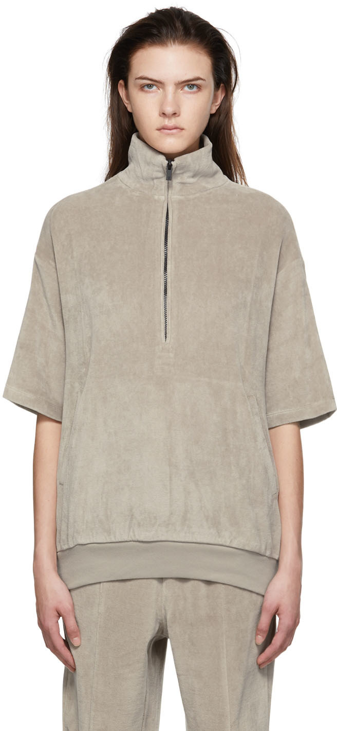 Essentials Taupe Cotton Turtleneck Essentials