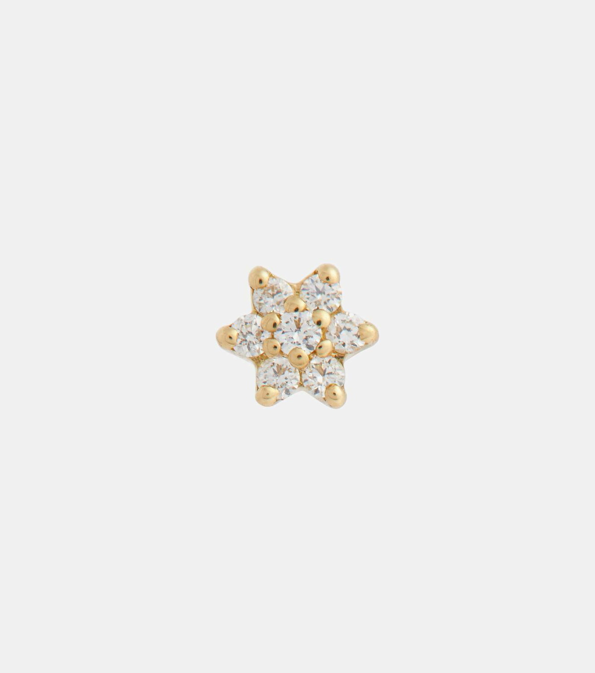 Maria Tash Flower 18kt gold single earring with diamonds Maria Tash