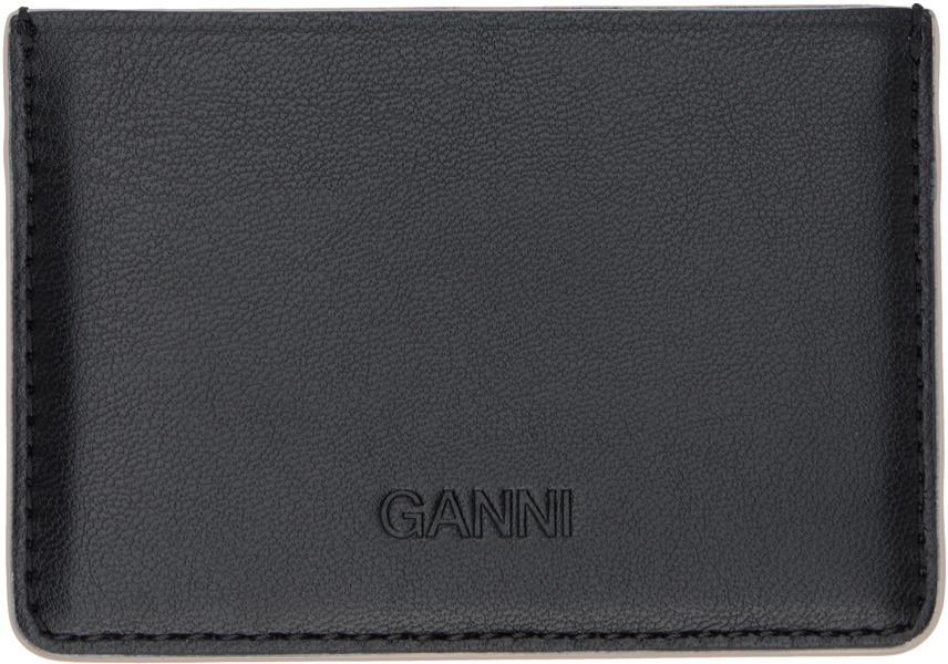 GANNI Black & Gray Bou Card Holder GANNI