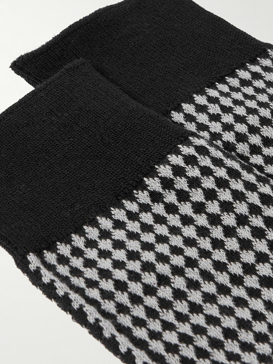Mr P. - Jacquard-Knit Stretch Cotton-Blend Socks Mr P.