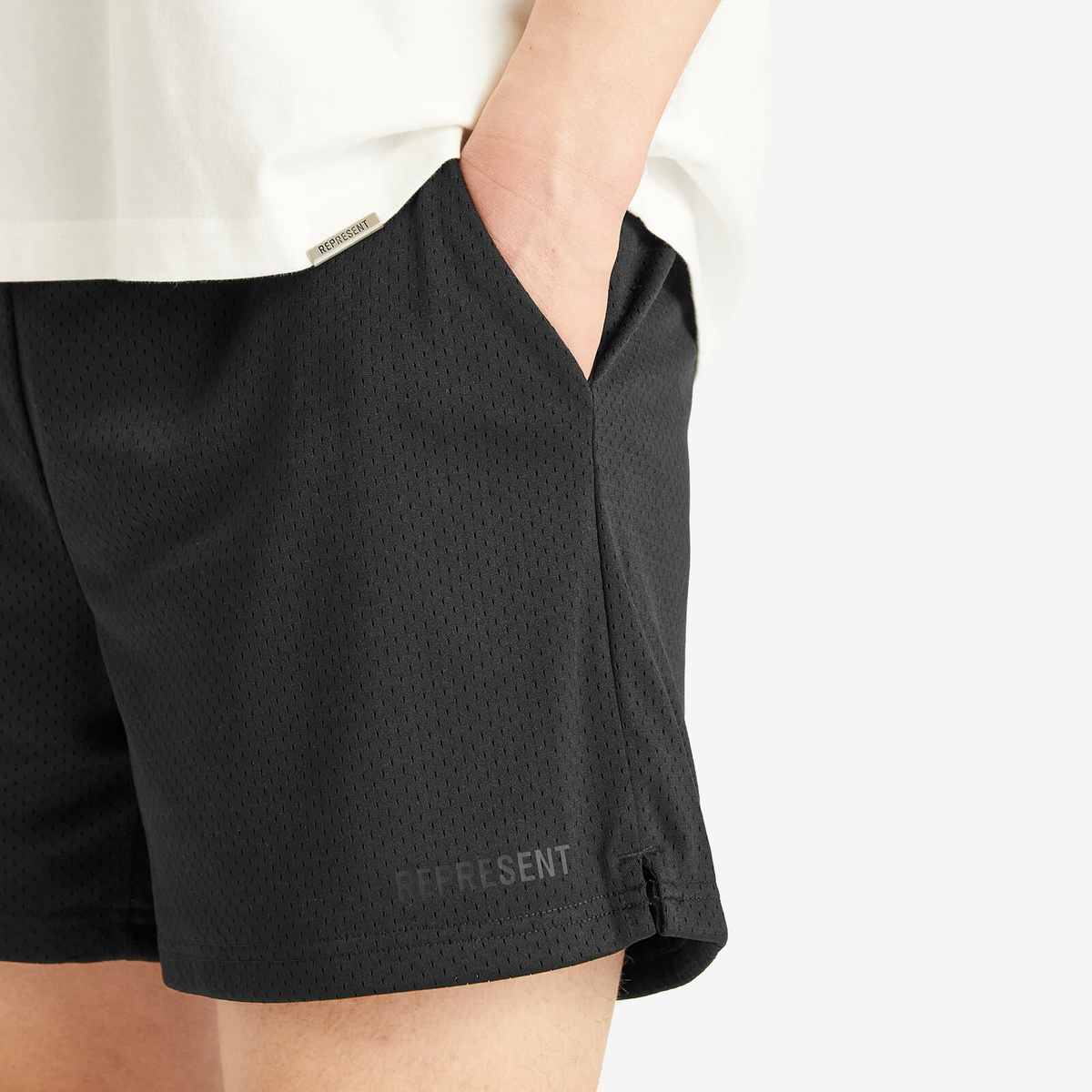 Represent Men's Mesh Short in Jet Black Represent