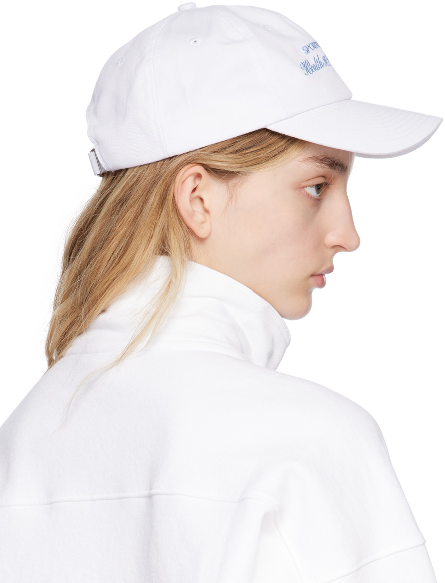 Sporty & Rich White & Blue H&W Club Cap Sporty & Rich