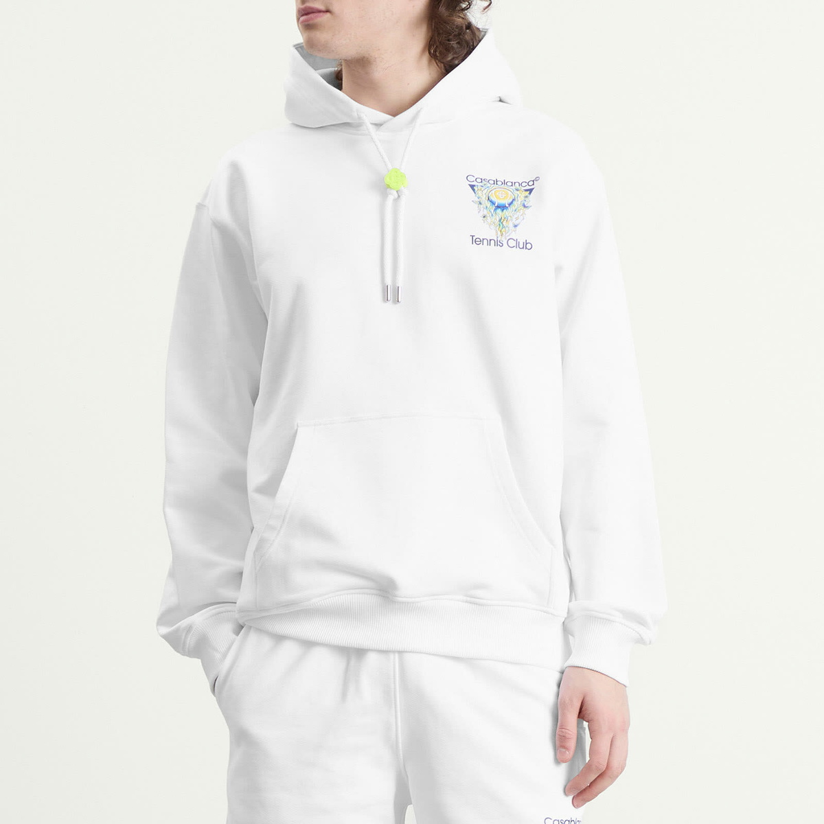 Casablanca Men's Tennis Club Icon Hoodie in White Casablanca