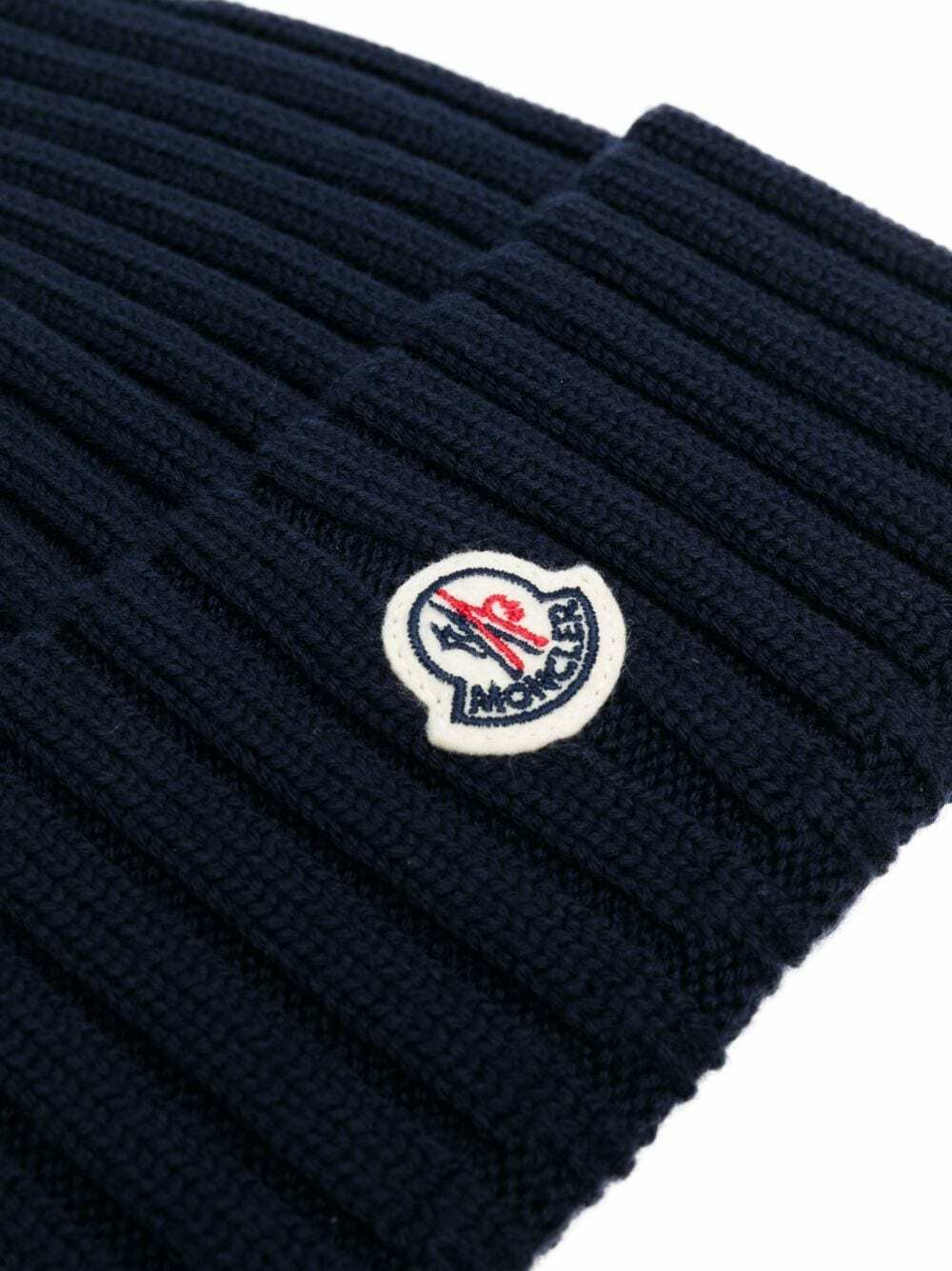 MONCLER - Logo Wool Beanie Moncler
