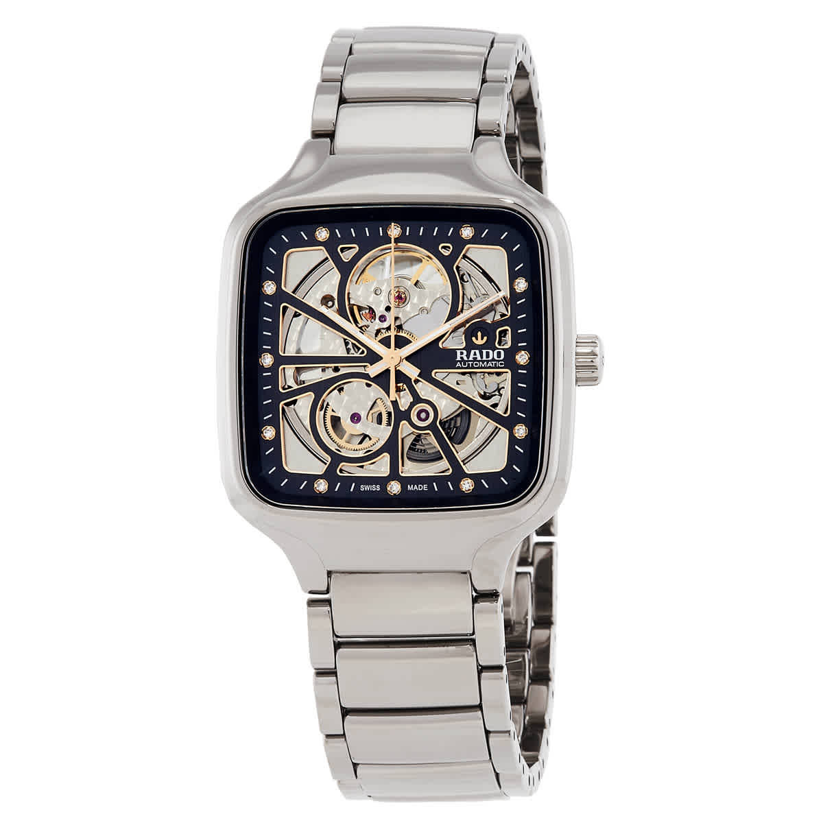 Rado True Square Automatic Diamond Unisex Watch R27083712 Rado
