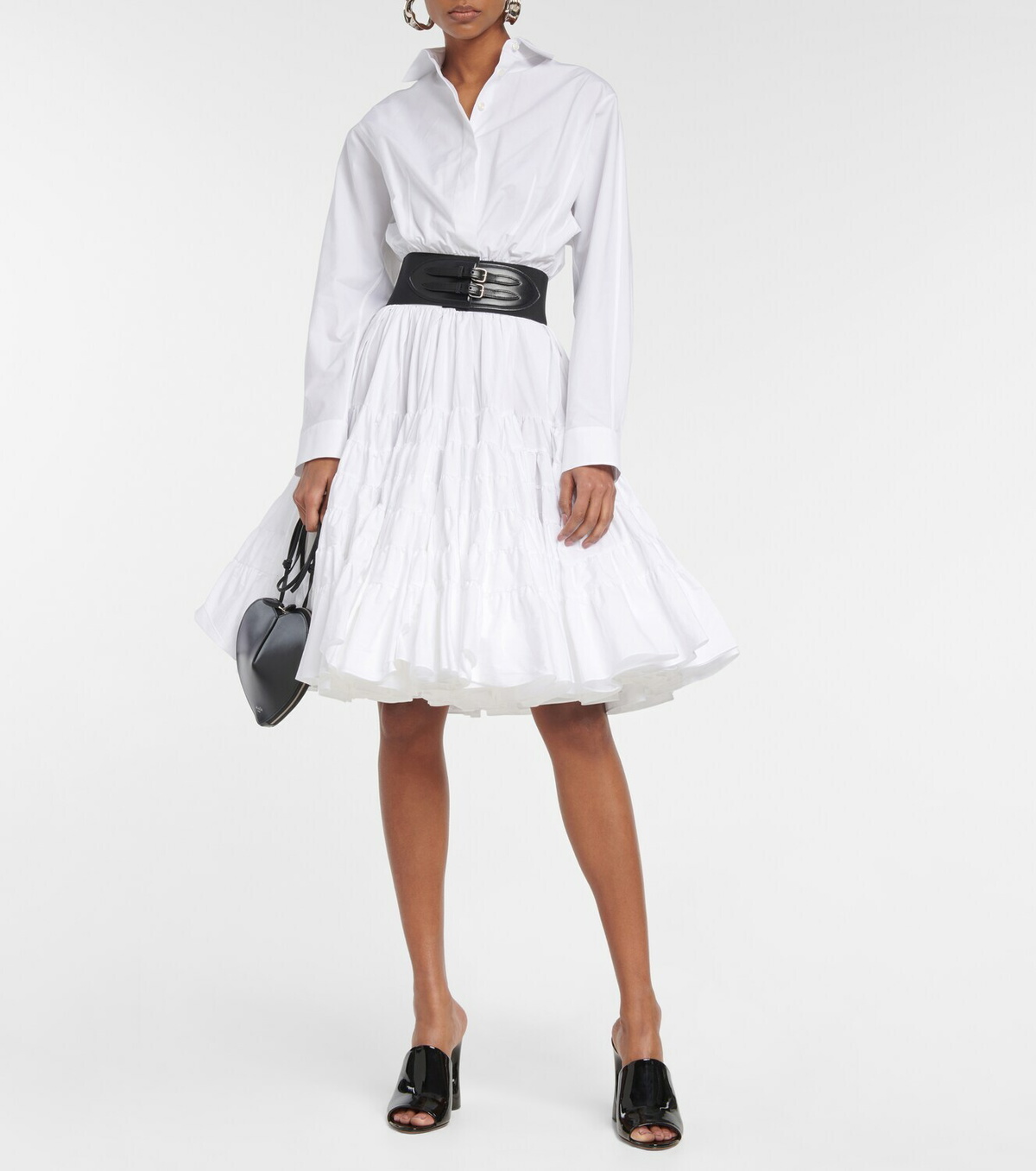 Alaïa Belted cotton poplin shirt ALAÏA
