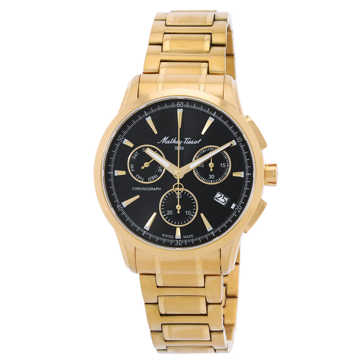 Mathey-Tissot Lancelot Chronograph Quartz Black Dial Mens Watch ...