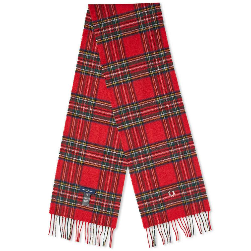 Fred Perry Authentic Men's Royal Stewart Tartan Scarf in Red Fred Perry ...