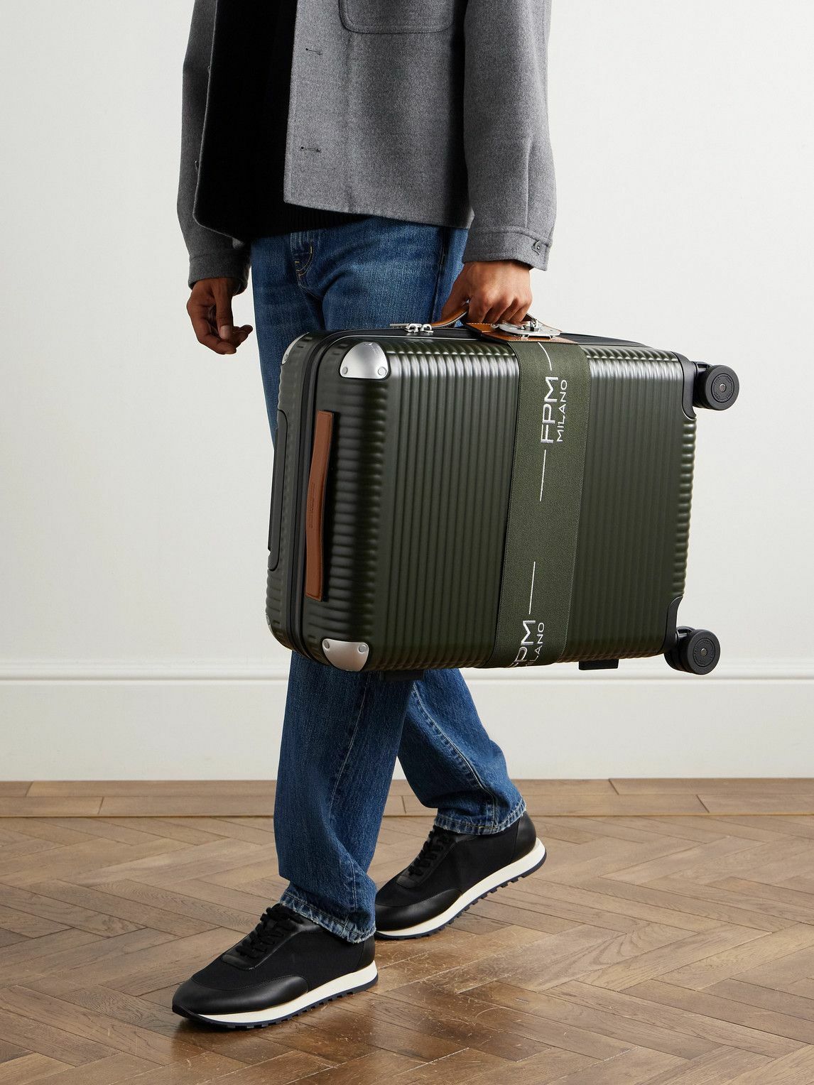 FPM Milano - Bank Zip Deluxe M 55cm Leather-Trimmed Polycarbonate ...